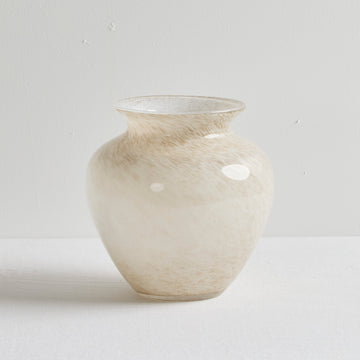 Greer Glass Vase - White Speckle – nood