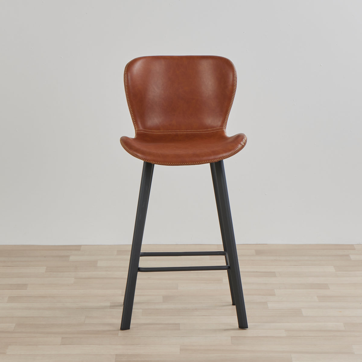 Sala PU Counter Stool - Black/Brandy – nood