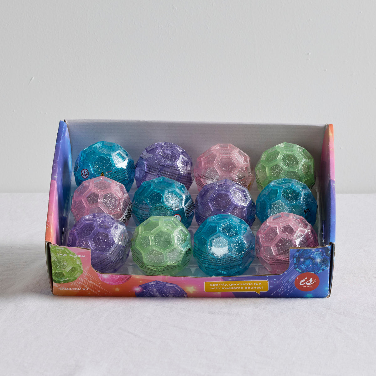 Light Up Glitter Geo Ball – nood